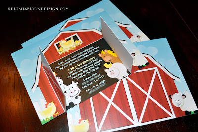 Details Beyond Design by Lauren: Red Barn Birthday Invitations