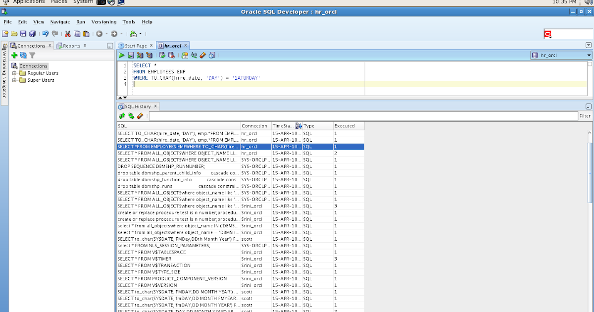 Srini's Boulevard: SQL Developer History
