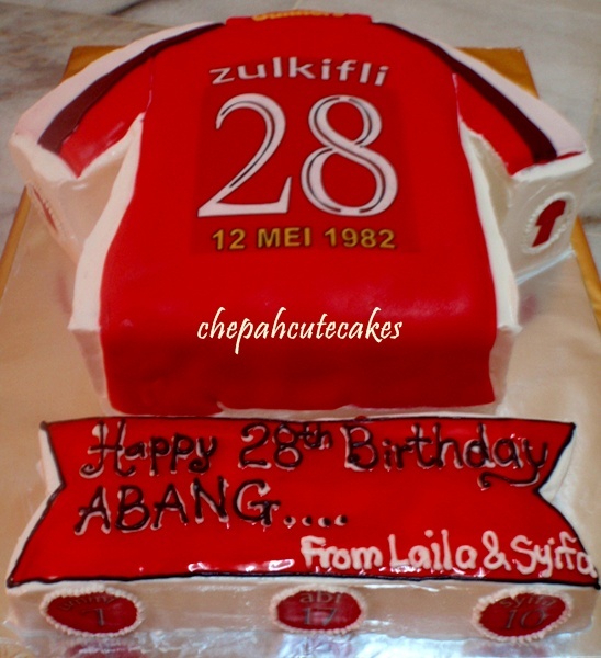Home Bakery Bangi - Kajang: Arsenal Jersey Cake