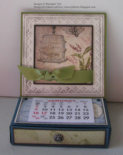 Eileen's "Stampin' Fever" Blog: Desk Calendar with Drawer