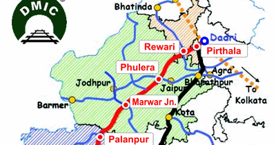 DMIC (Delhi Mumbai Industrial Corridor) Rail route in Rajasthan ~ RAS ...