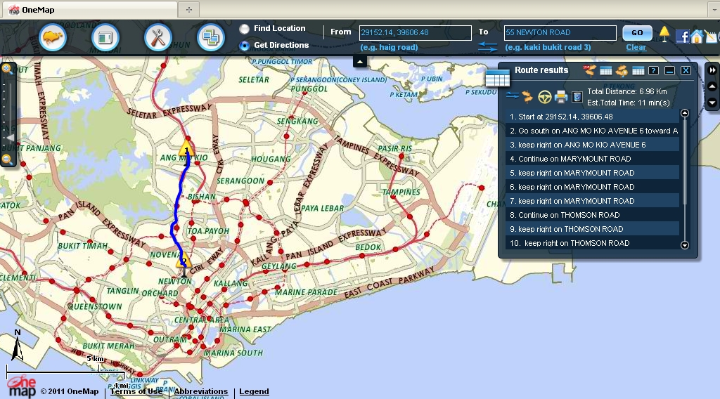 OneMap.sg: Tip: Ways to Input your Locations for Routing