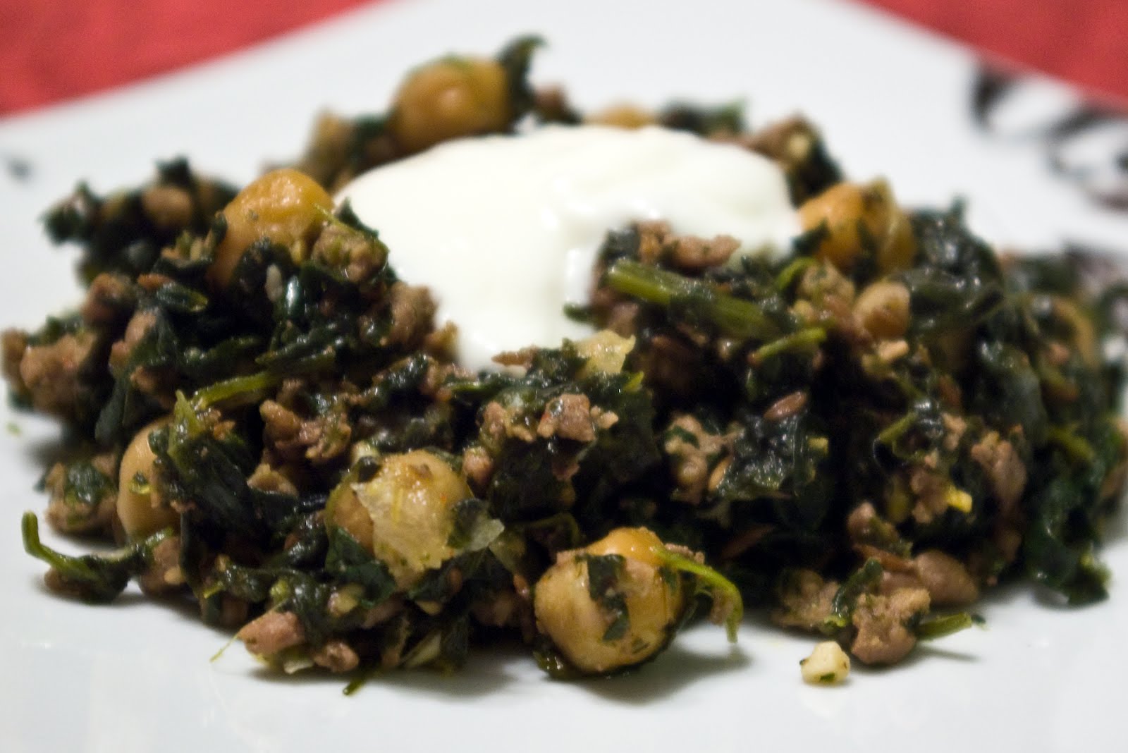 The Slacker Gourmet: Indian-Spiced Lamb, Chickpeas, and Spinach