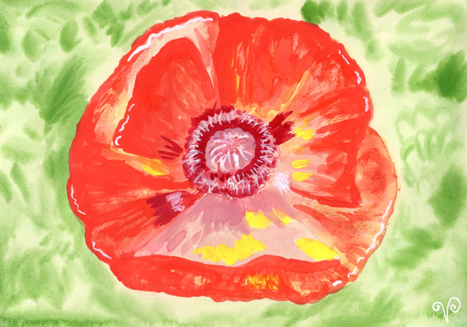 Vanessa Prentice's Art Blog: Poppy Painting