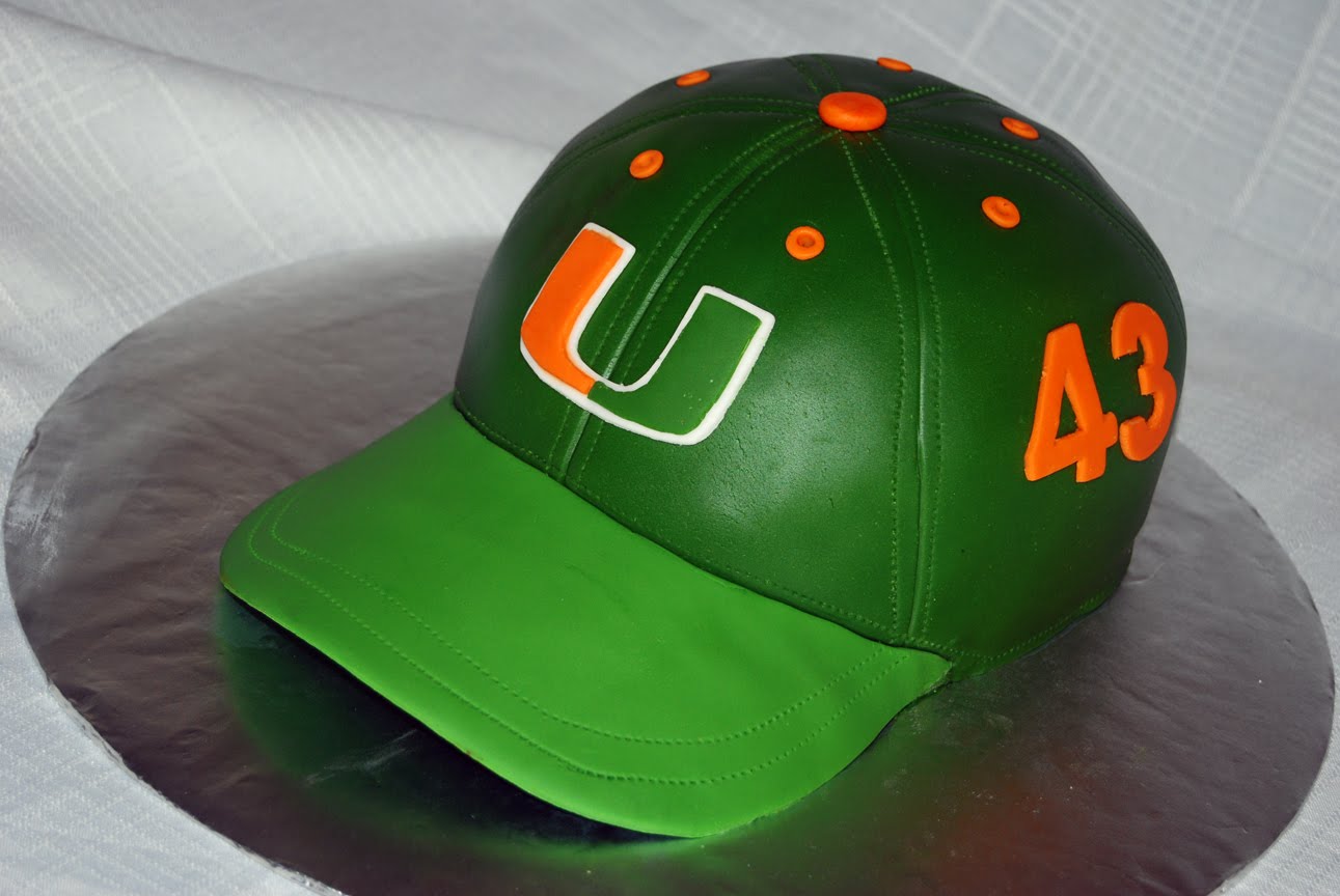 Leelees Cake-abilities: Miami Hurricanes Cap Cake