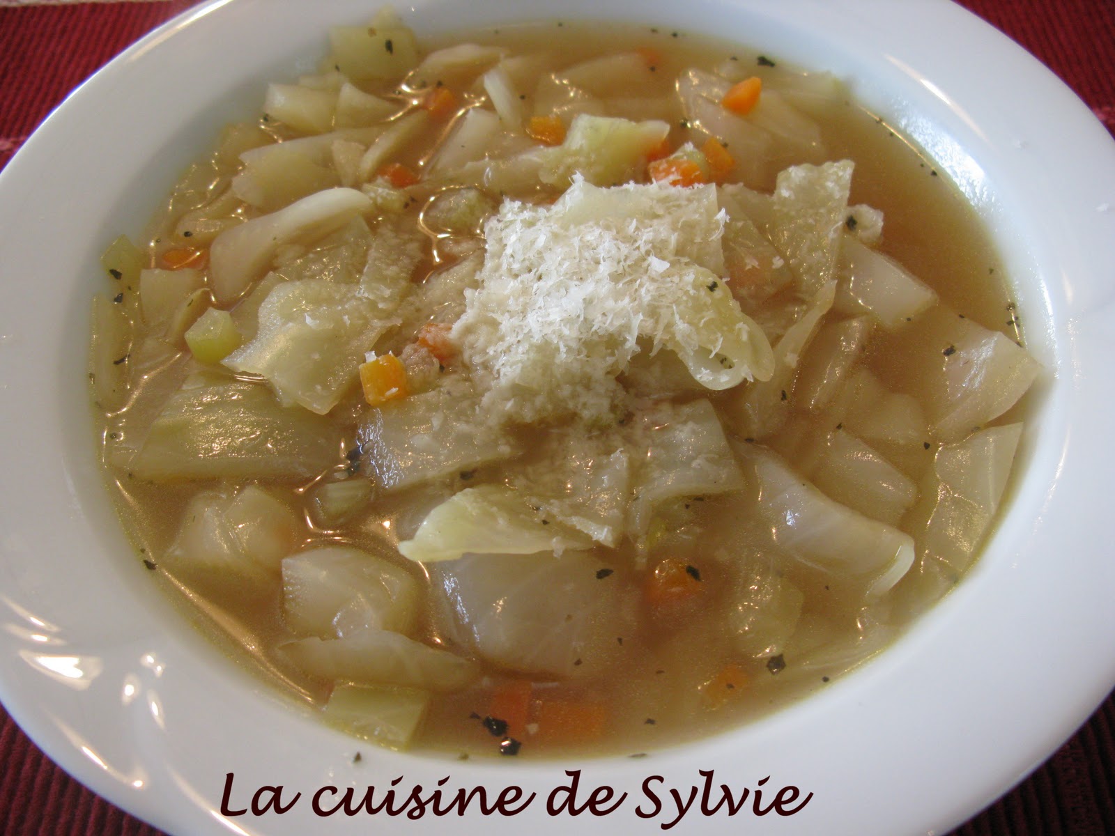 La cuisine de Sylvie: Soupe aux choux