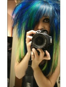 Subculture Style: Blue Emo Scene Hair