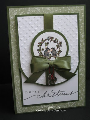 Paper Pleats and Ribbon Roses: Wreath Love Christmas Card