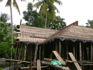 Kerala-House Construction at Cherthala: slope roof for Poomukham and ...