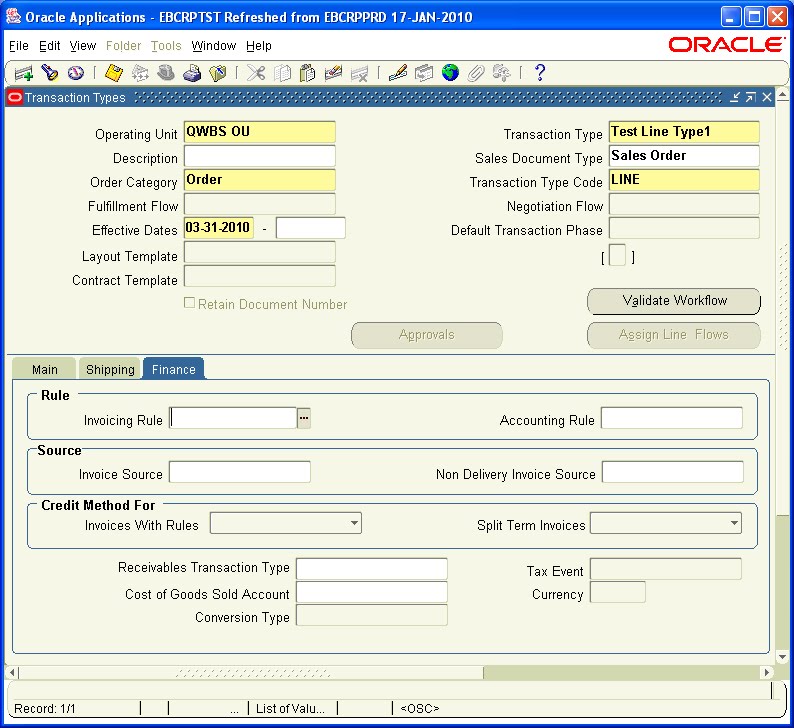 Oracle - Order to Cash