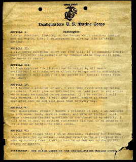 Semper Gumby: The Marine Corps Code of Conduct