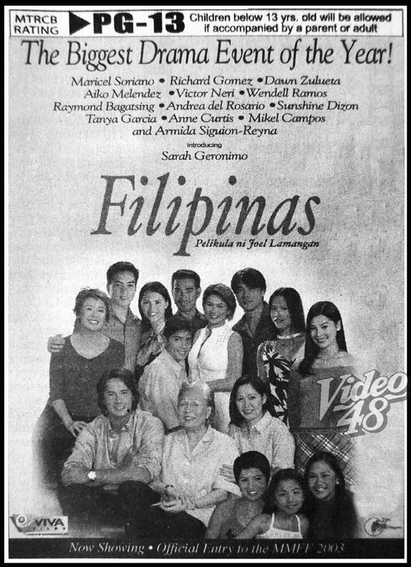Video 48: THE 2003 METRO MANILA FILM FESTIVAL: "CRYING LADIES" BEST ...