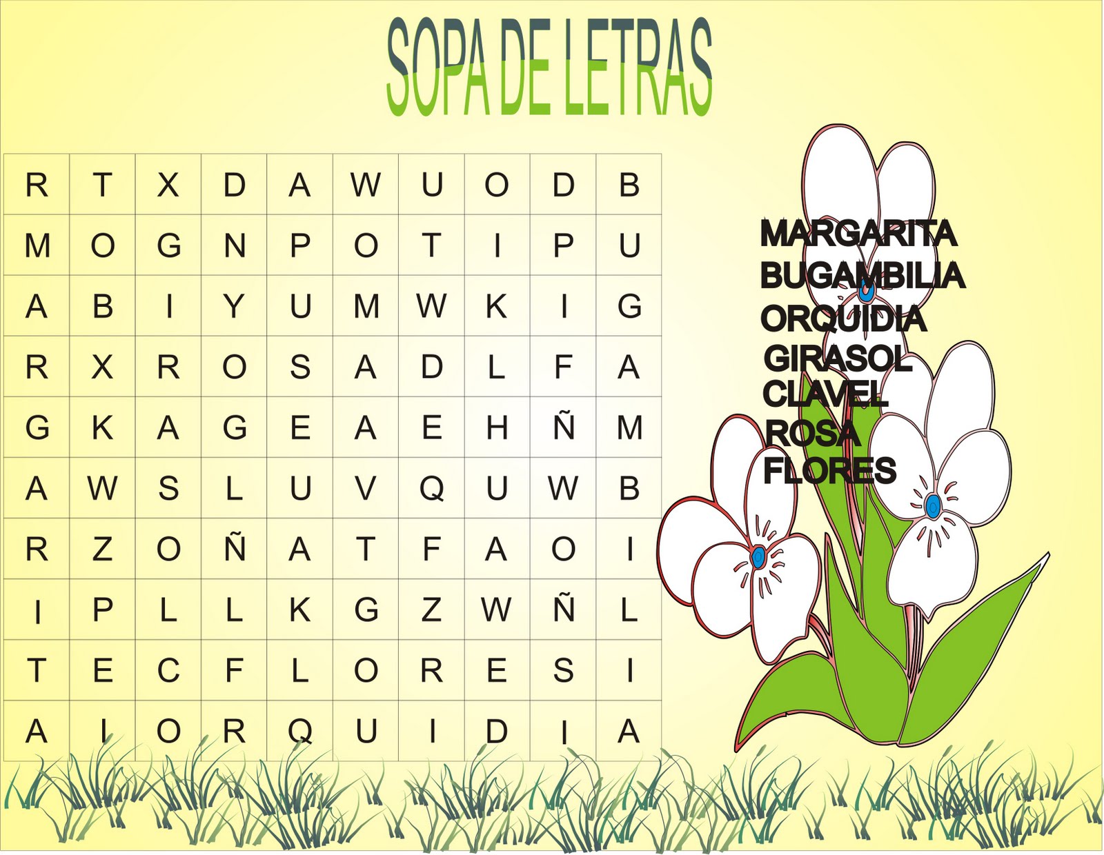 Trabajos Clau: Sopa de letras