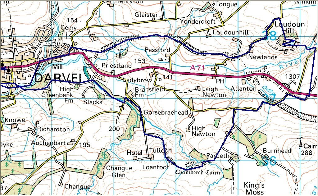 Adventures of the Early Ooters: 13 October Darvel to Loudoun Hill and Back