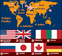 Crisis Financiera Mundial desde G8: Mapa e información del G-20