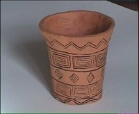 MANUALIDADES ESCOLARES: vaso inca de ceramica.