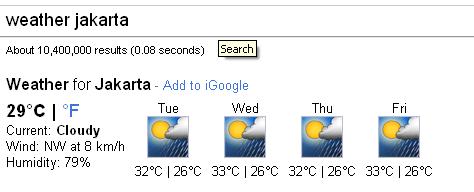 Mencari Info Waktu dan cuaca saat ini menggunakan Google – CandraLab Studio