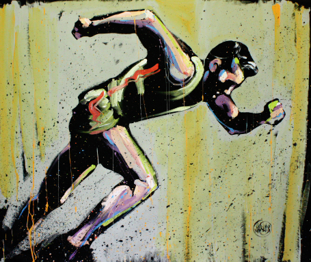 @HotWaxx1: The Blog...: ART: Garibaldi | Running Man Painting...