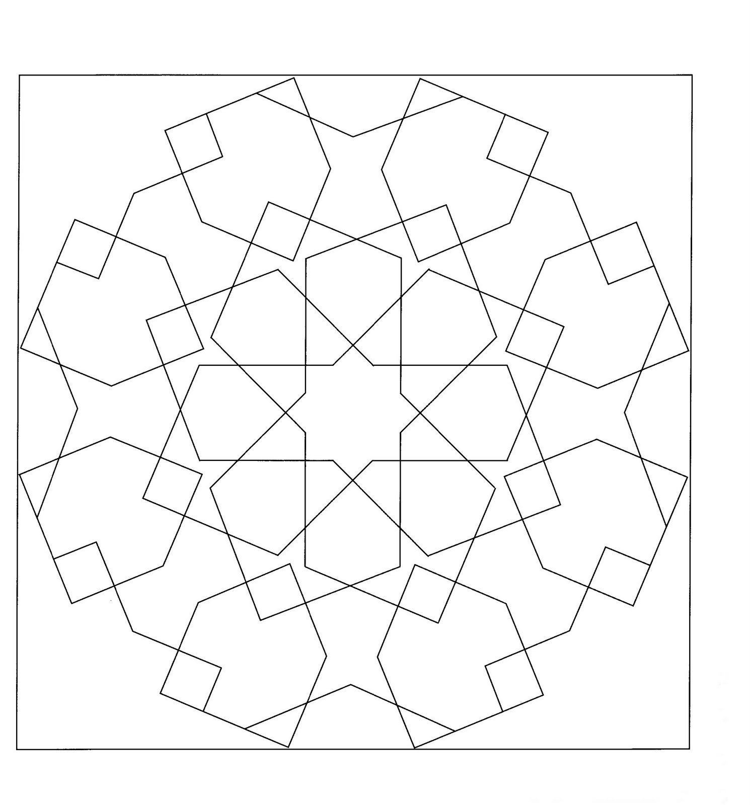 Mandalas Para Pintar: Mandala geométrico