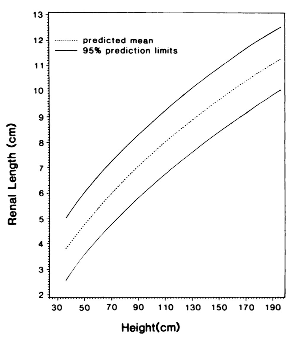 Utah Pediatric Radiology: Renal length in children by age, height, and ...