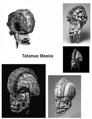 analysis and synthesis: Tatanua masks/ Kwakiutl masks