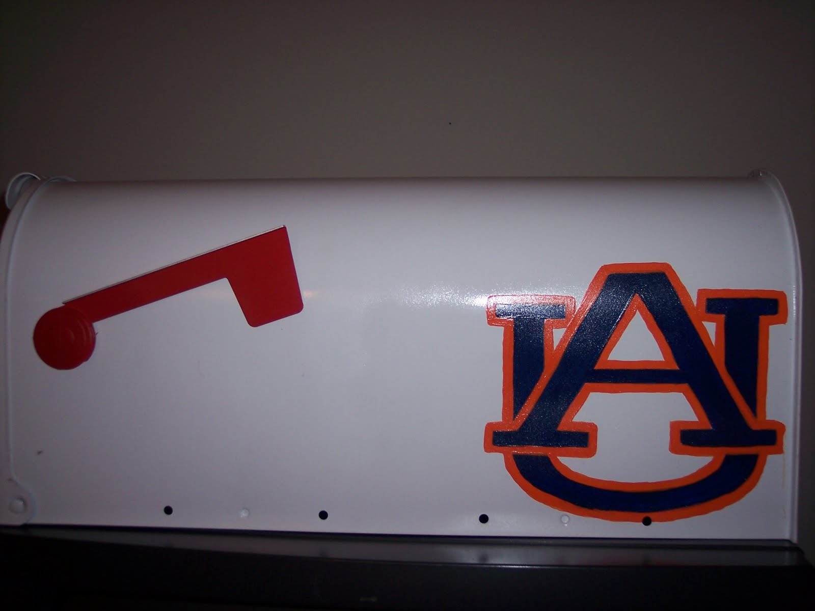 Art by Amie Tucker: Hand painted Auburn Mailbox for Sale $40
