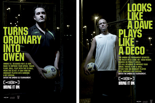 john yates d&ad: some umbro posters/adverts