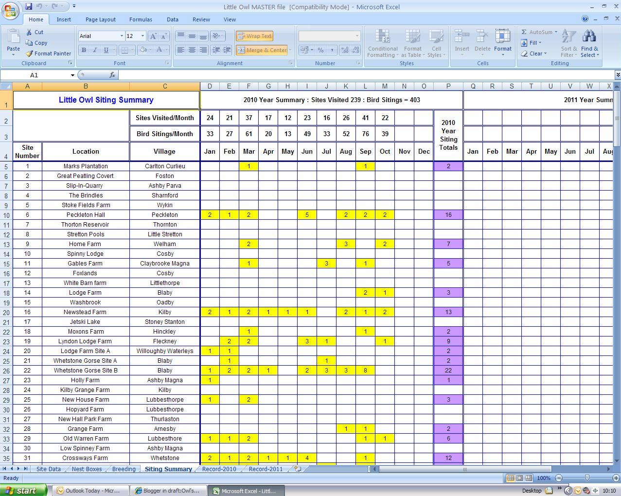 owls about that then!: Bespoke Database.
