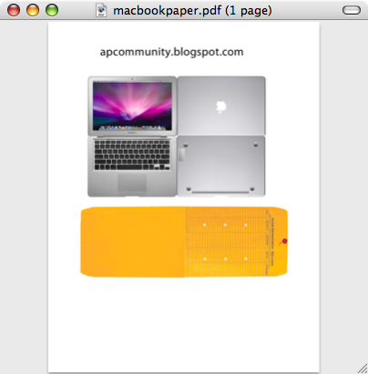 Paper model & Papercrafts: macbook air papermodel