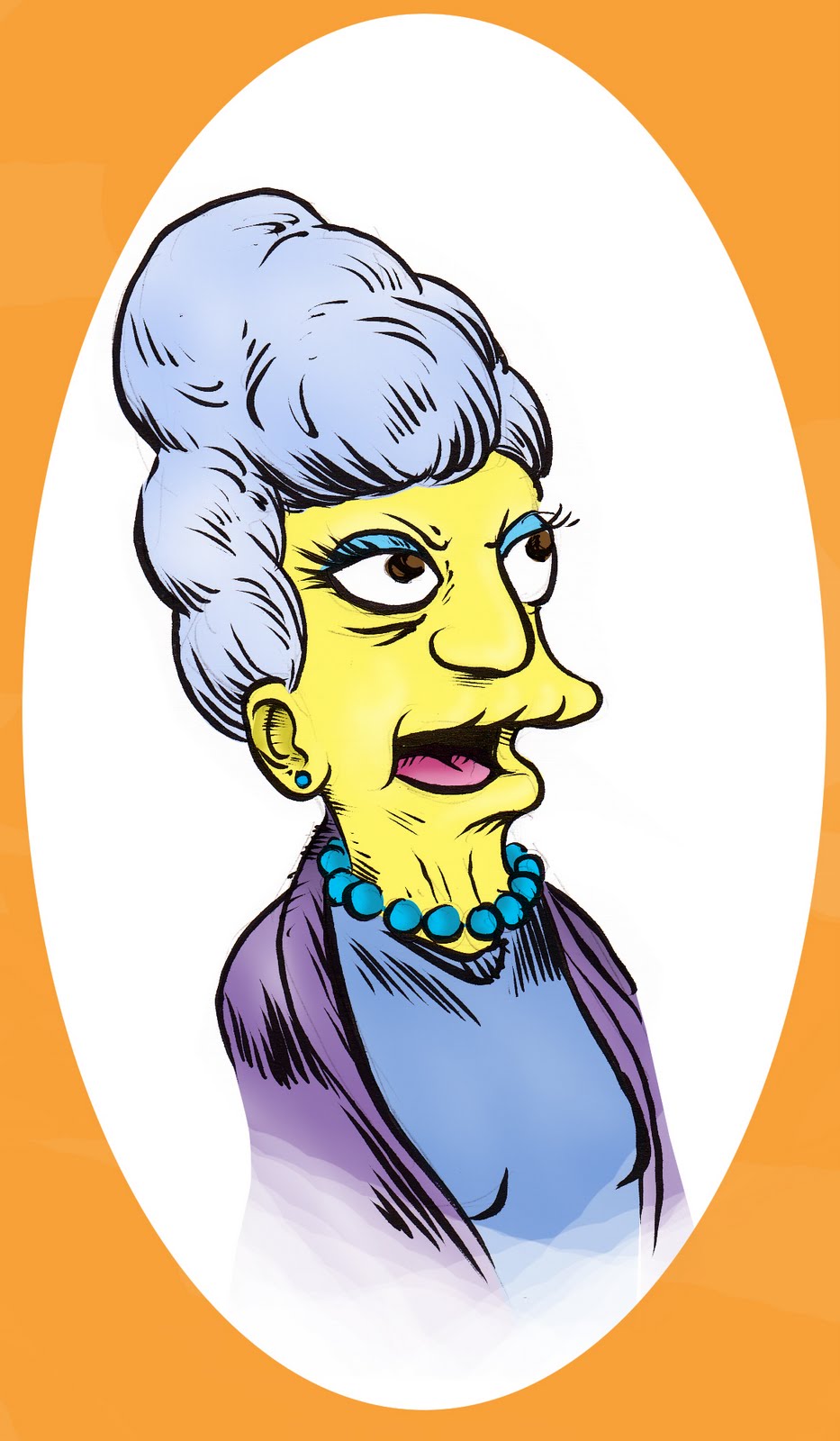 pretty good blog: Simpsons Sketches: Agnes Skinner