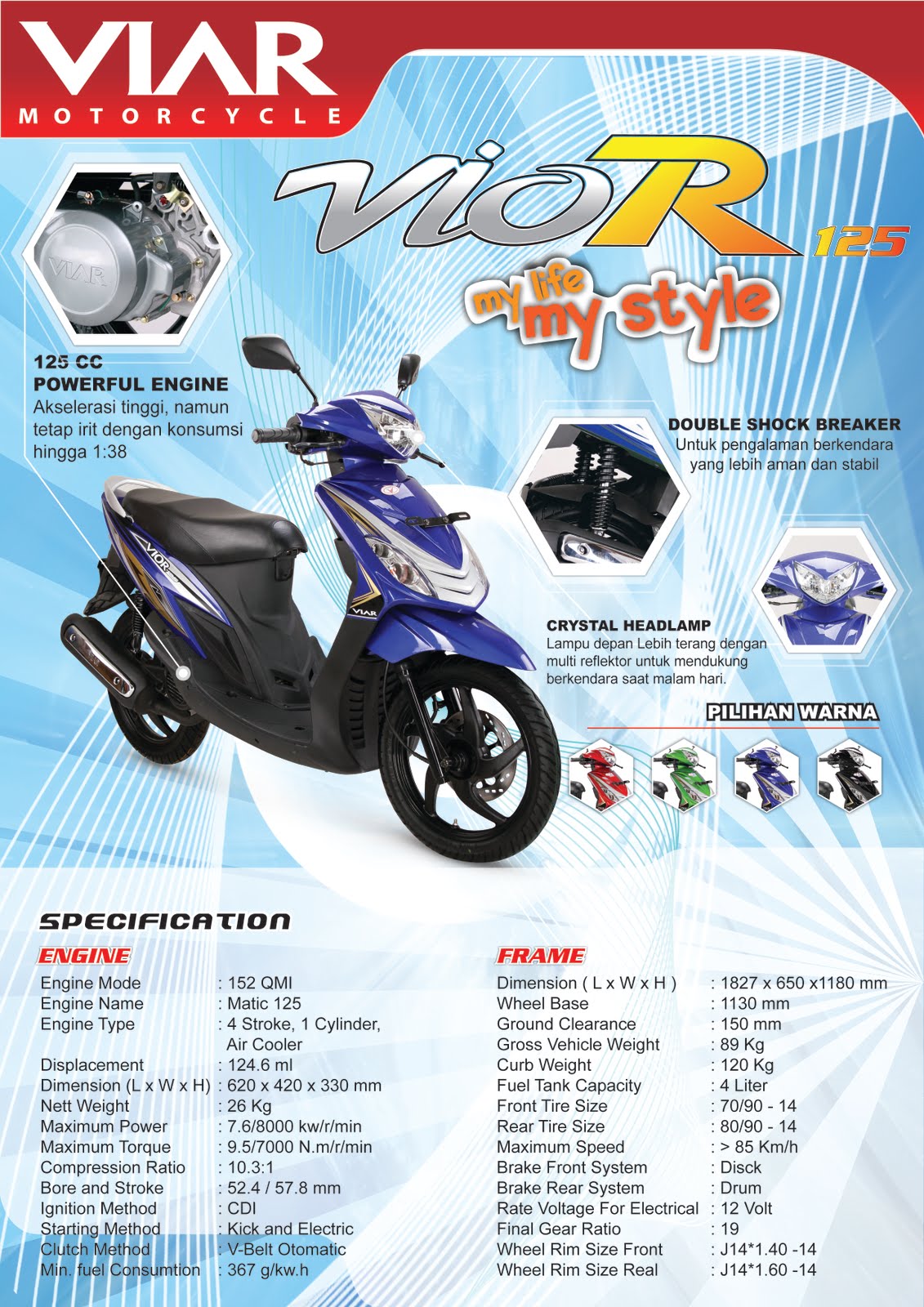 Viar Sumsel: Vio R Generasi Matic Teranyar Viar