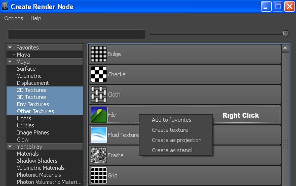 New in Maya 2011: Create Render Node Window