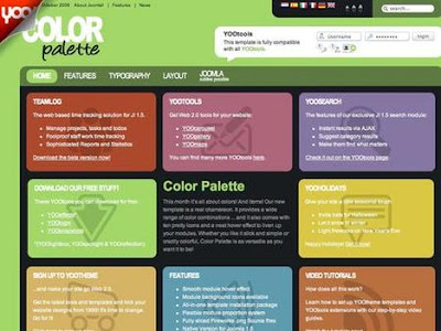 All Wanted: YT Color Palette - Joomla Template 1.5