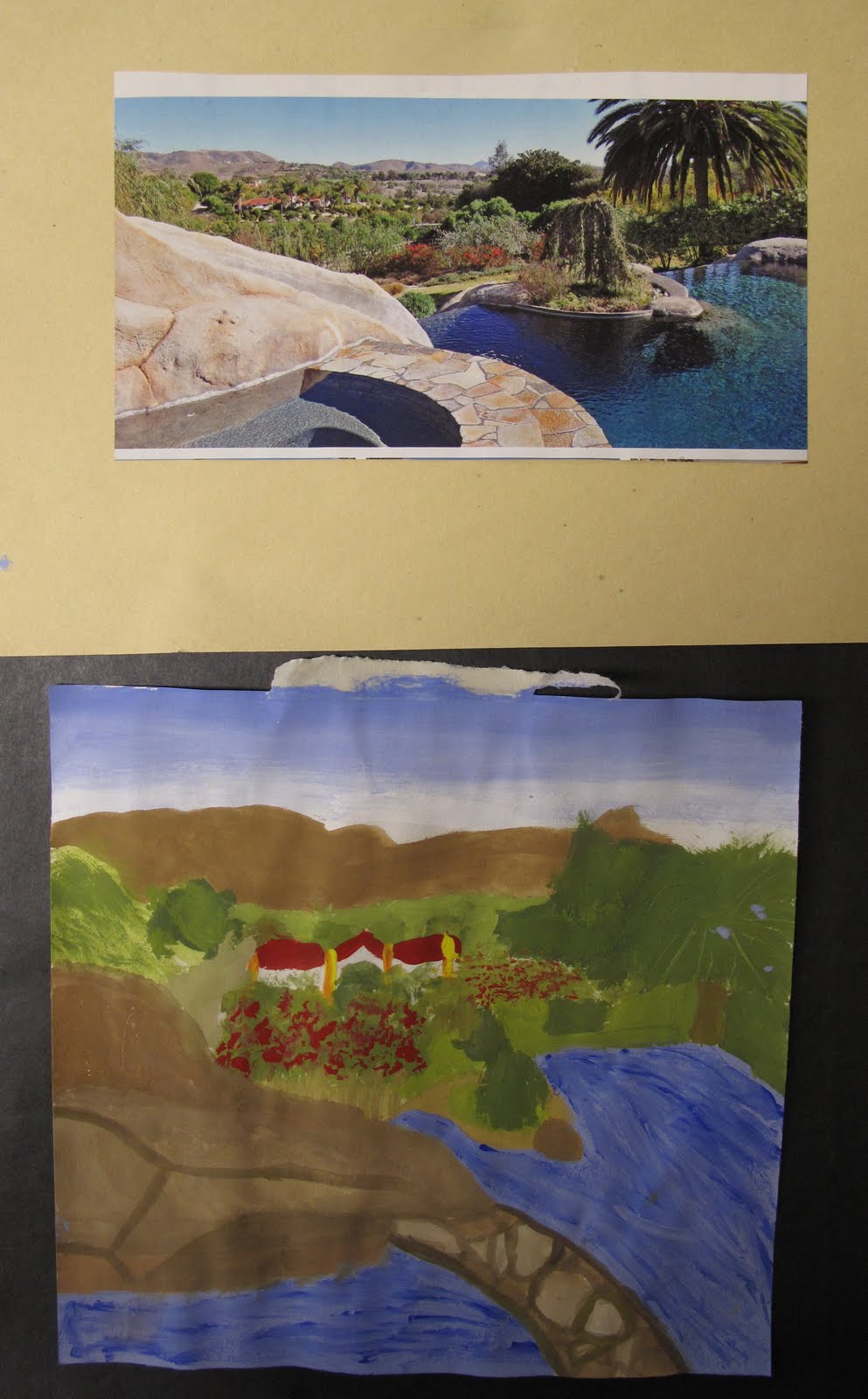 Artists For Kids: Fourth grade acrylic landscape paintings