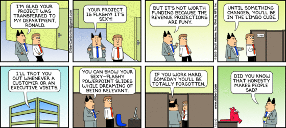 World of Cartoons and Comics: Dilbert on how management dampens innovation