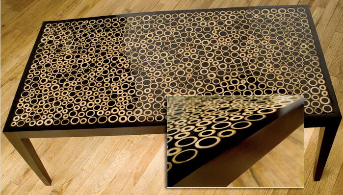 Patrick J. Baglino, Jr. Interior Design: Sliced Bamboo Inlay.