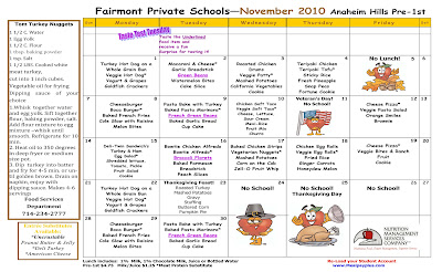 Fairmont Blog: LUNCHBOX november menu, anaheim hills