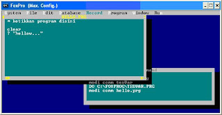 foxpro 2.6: PEMROGRAMAN FOXPRO 2.6