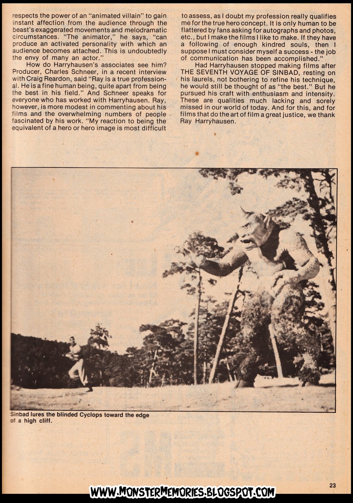 My Monster Memories: 1974 "7th Voyage of Sinbad" article