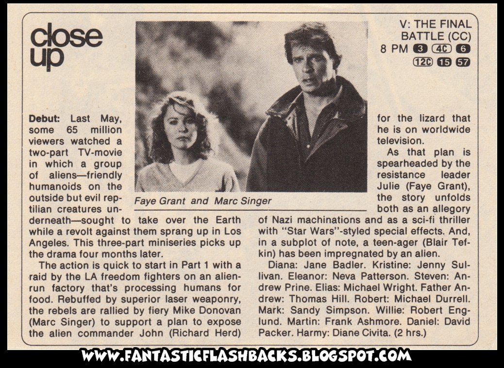 Fantastic Flashbacks: "V - The Final Battle" 1984 TV Guide article