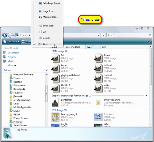 Information & Tutorial: Learn Vista - Ways To View Files and Folders
