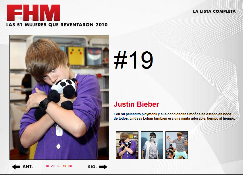 JUSTIN BIEBER PARAGUAY: FHM coloca a Justin como una de las mujeres que ...