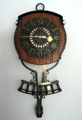 KOEHLER ESTATE SALE: WROUGHT IRON PENDULUM WALL CLOCK
