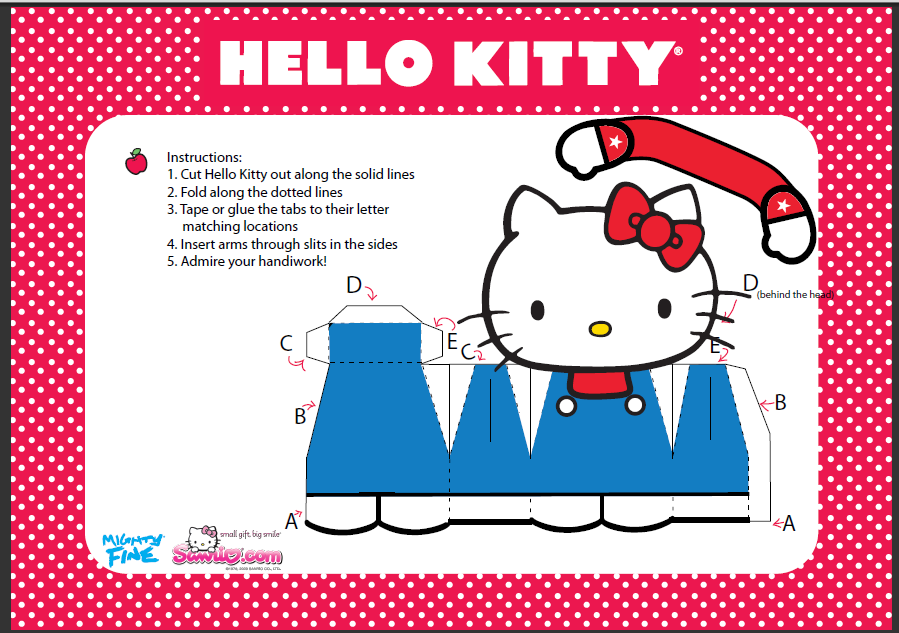 Hello Kitty Muito fofa: PAPERCRAFT HELLO KITTY