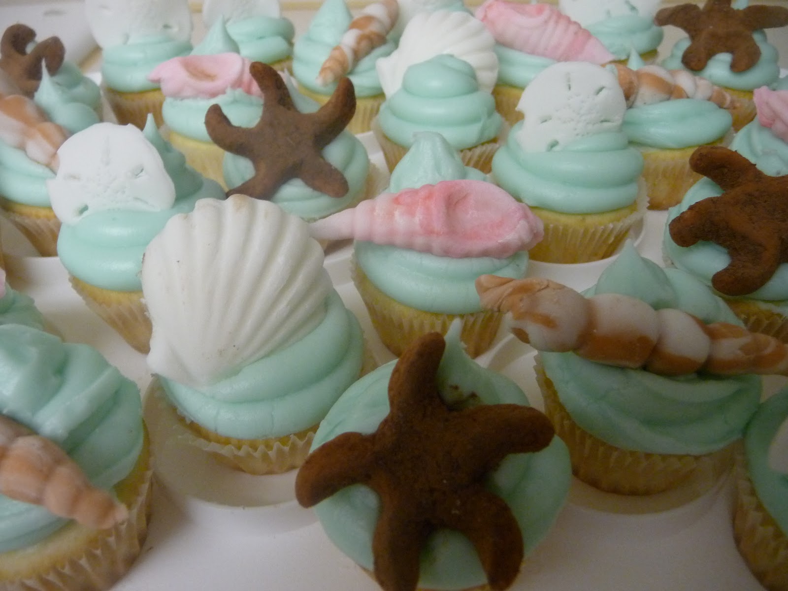 Seashell Mini Cupcakes