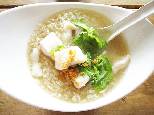 Rice Kingdom.: Rice Soup with Cod Fish