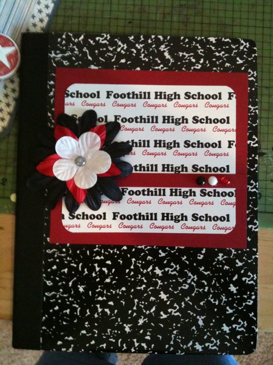 Mistys Scrapbook Corner: Foothill High School Composition notebook