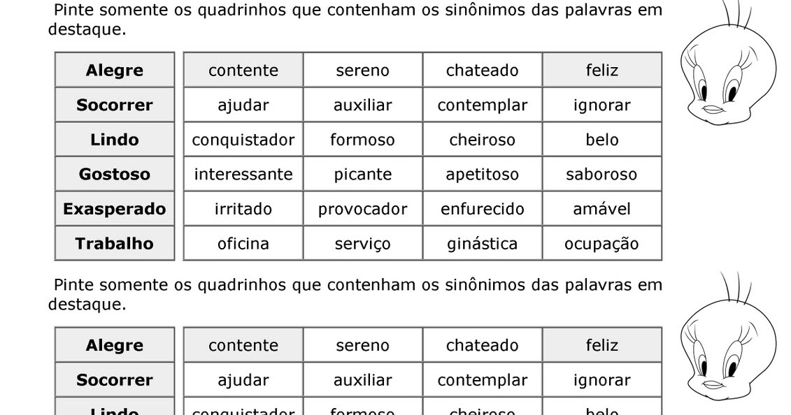 *Professora Viviane*: Diversas - Sinônimos e Antônimos