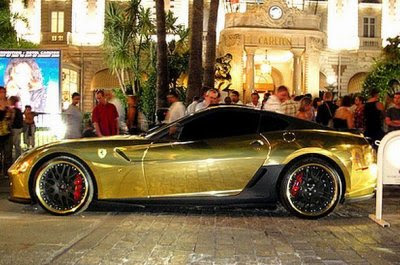 Doug Ross @ Journal: Over the top? Gold-plated Ferrari 599 GTB from Hamann