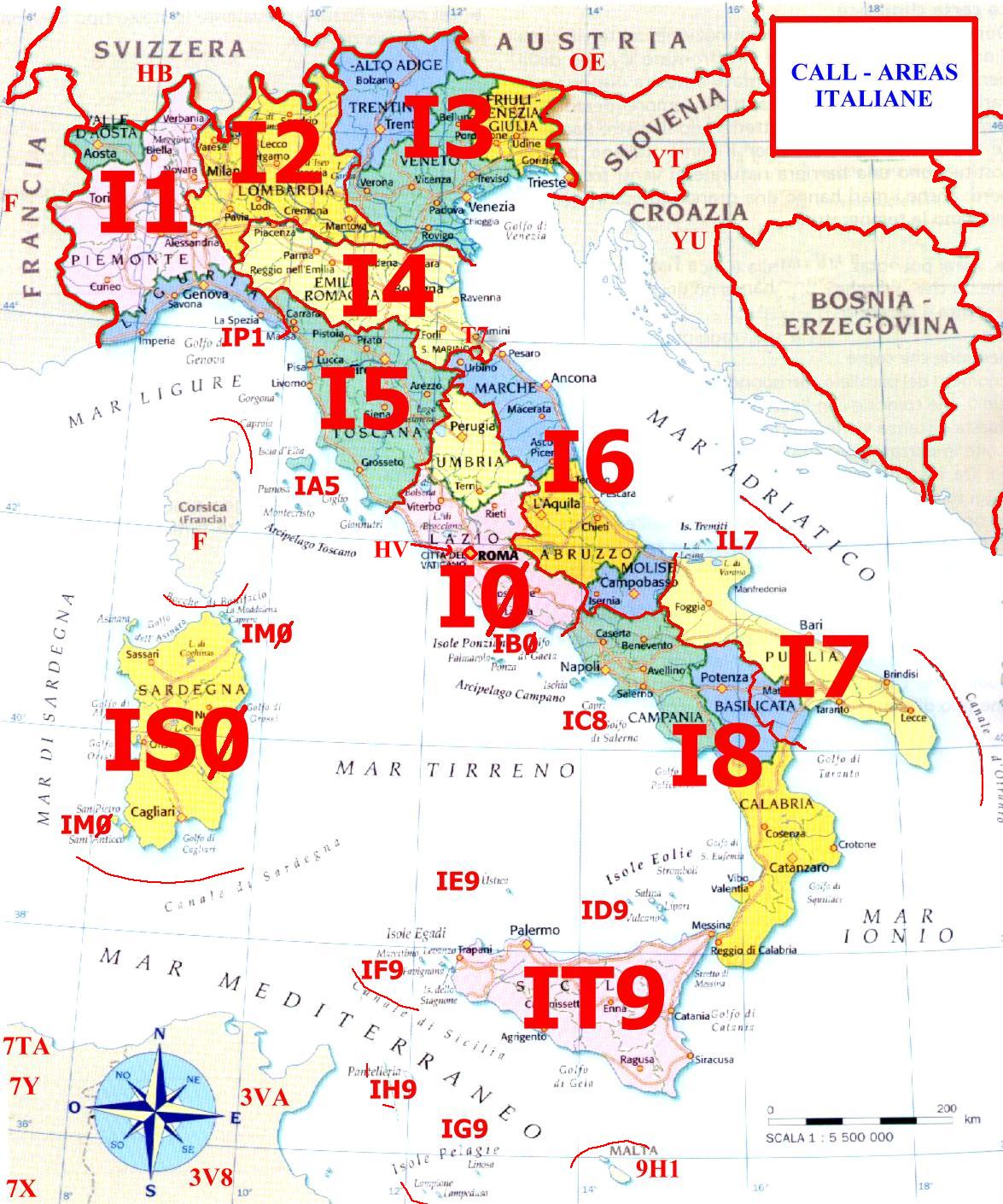 PREFISSI RADIOAMATORI ITALIANI